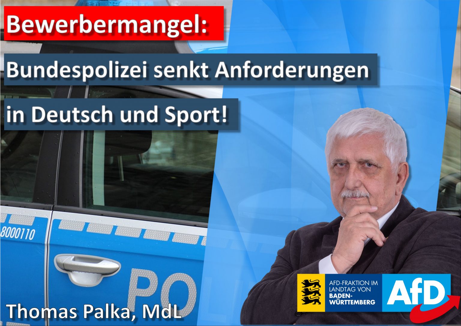 „Ist der Test zu stark, bist du zu schwach.“ – Thomas Palka, MdL