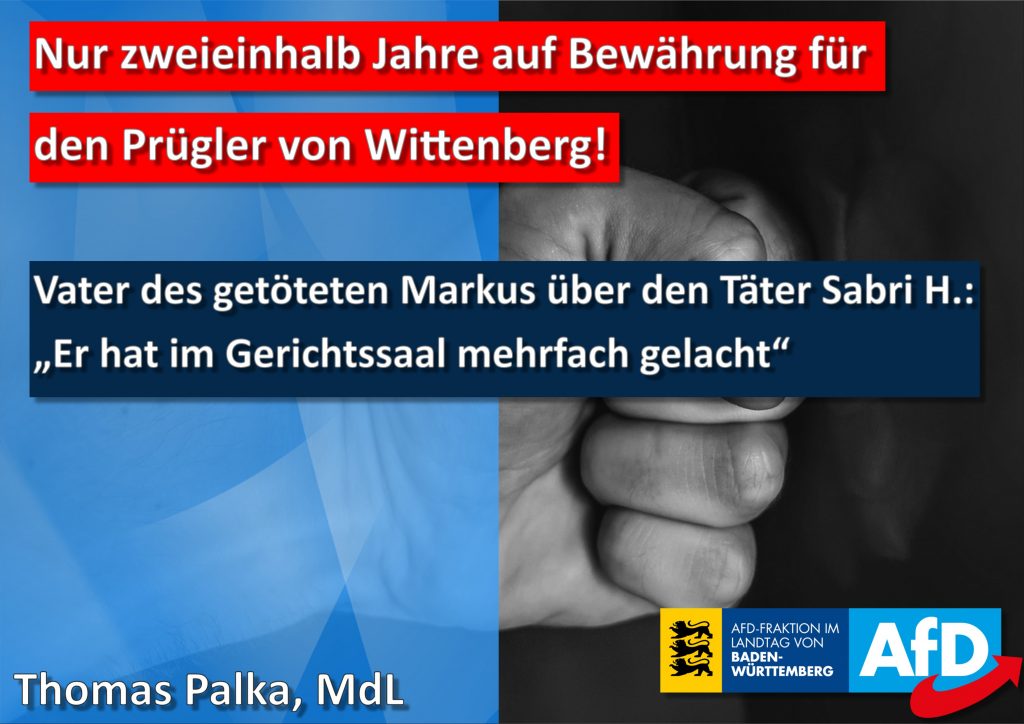 2 1/2 Jahre auf Bewährung für ein Menschenleben – Thomas Palka, MdL